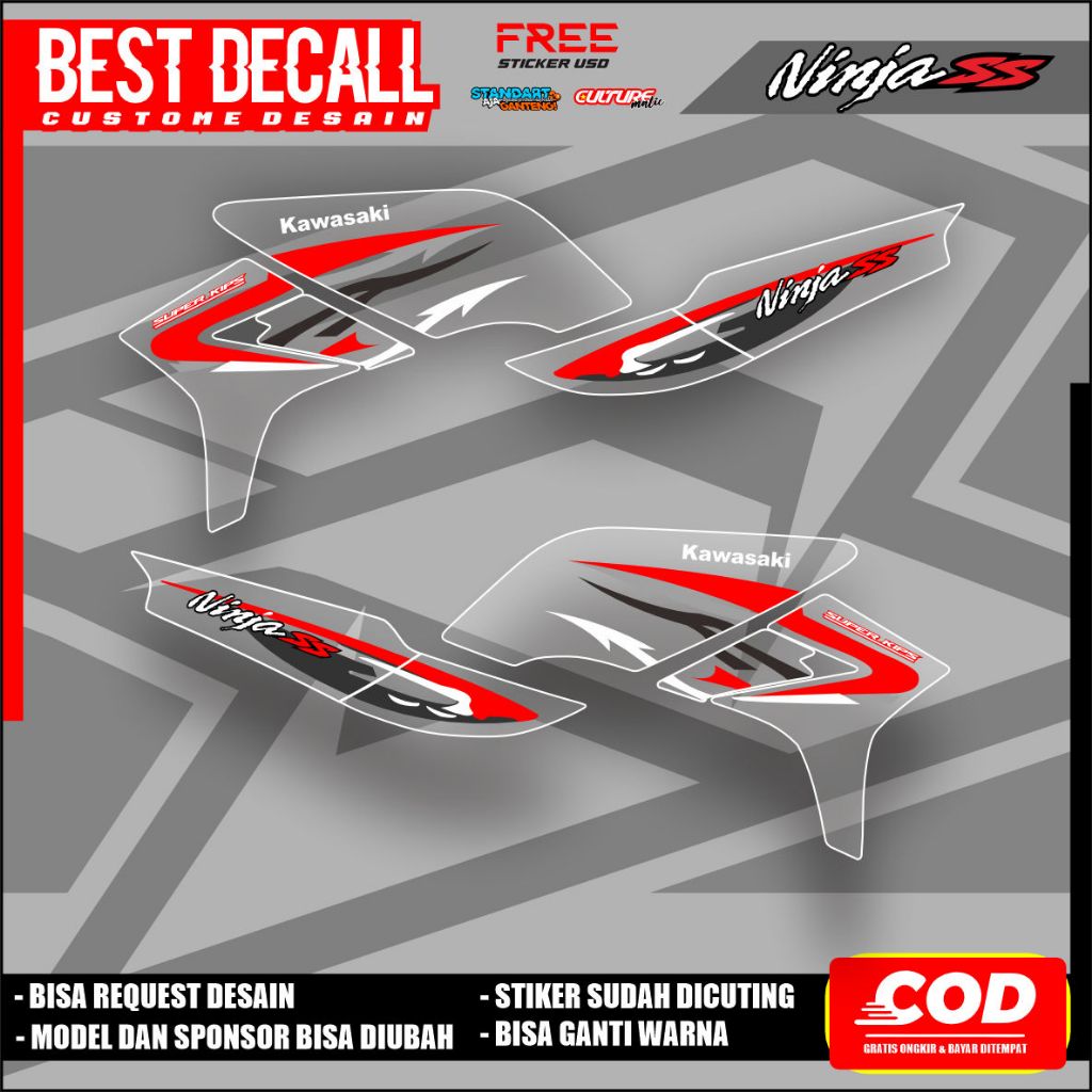 Ninja SS Transparent Striping, Minimalist Model, Maxdecal Material-N1 ...