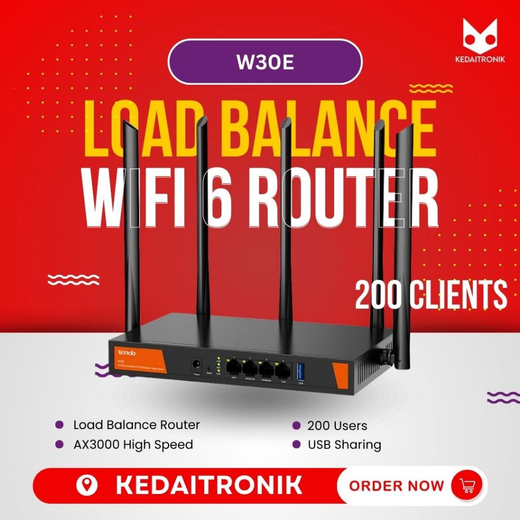 Tenda W30E AX3000 Dual Band WiFi-6 Wireless Hotspot Router | Shopee ...