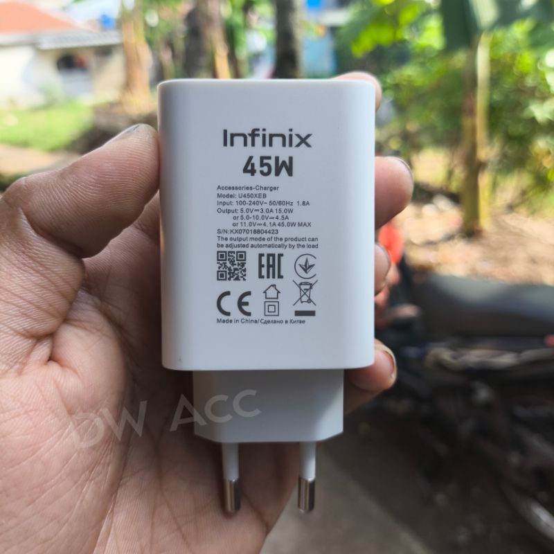 INFINIX 45W NOTE 40 / GT 20 PRO CHARGER ADAPTER. Original Built in ...