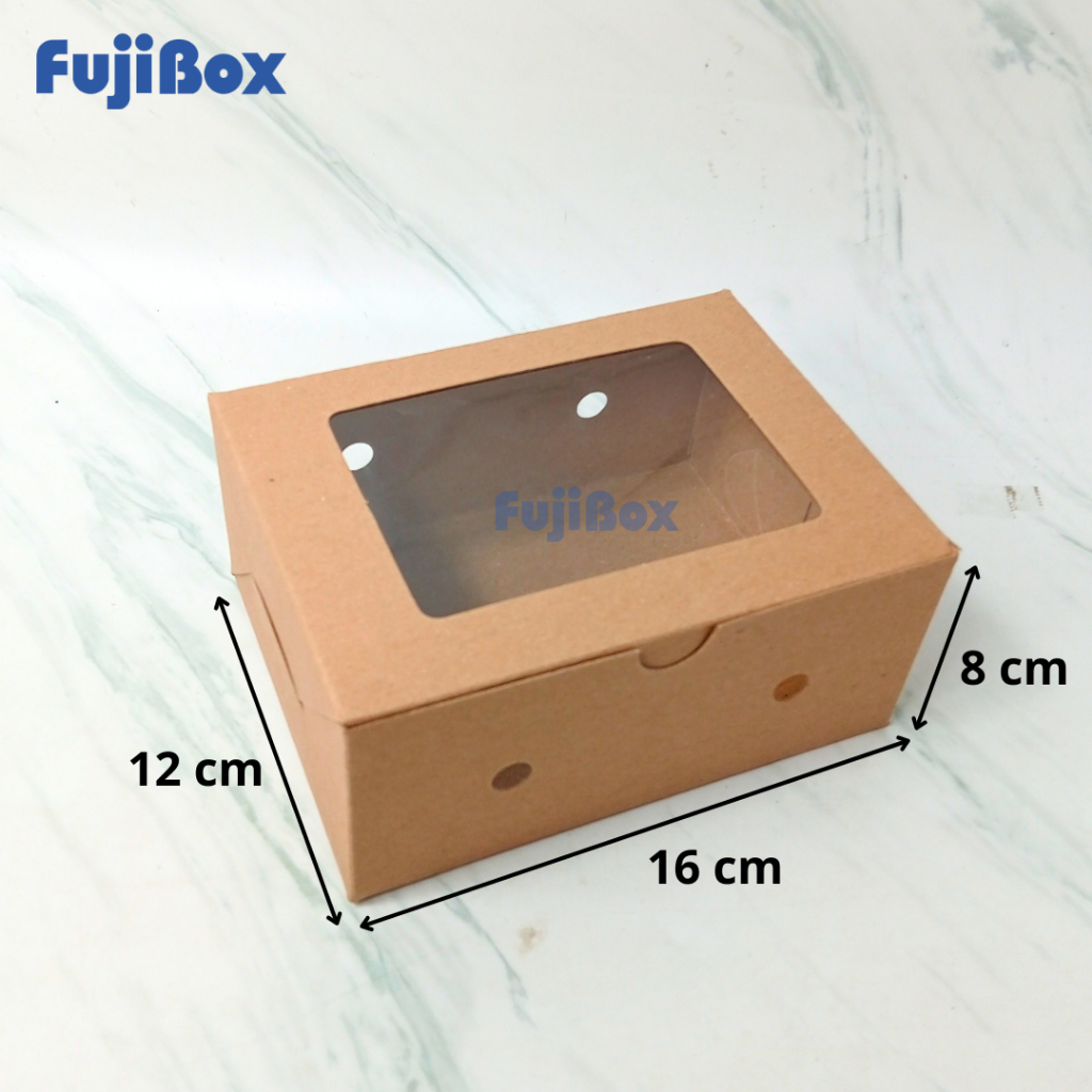 (10 Pcs) 12 x 16 x 8 Window Laminated Brown Kraft Cake Box | Shopee ...