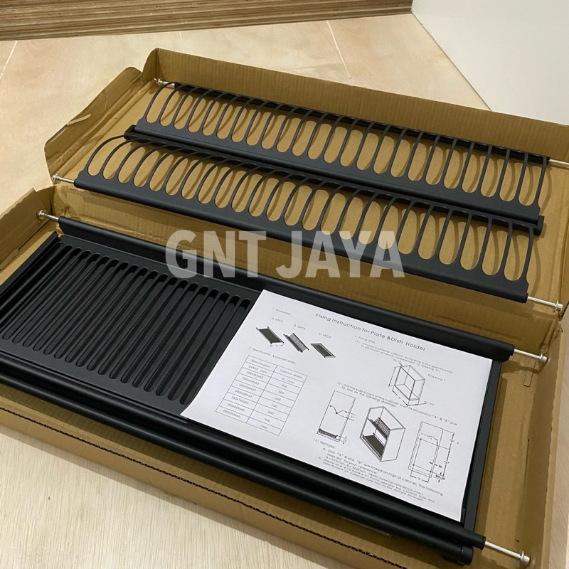 HITAM Dish rack stainless steel Top Cabinet Black DOF 60cm 600mm dish ...