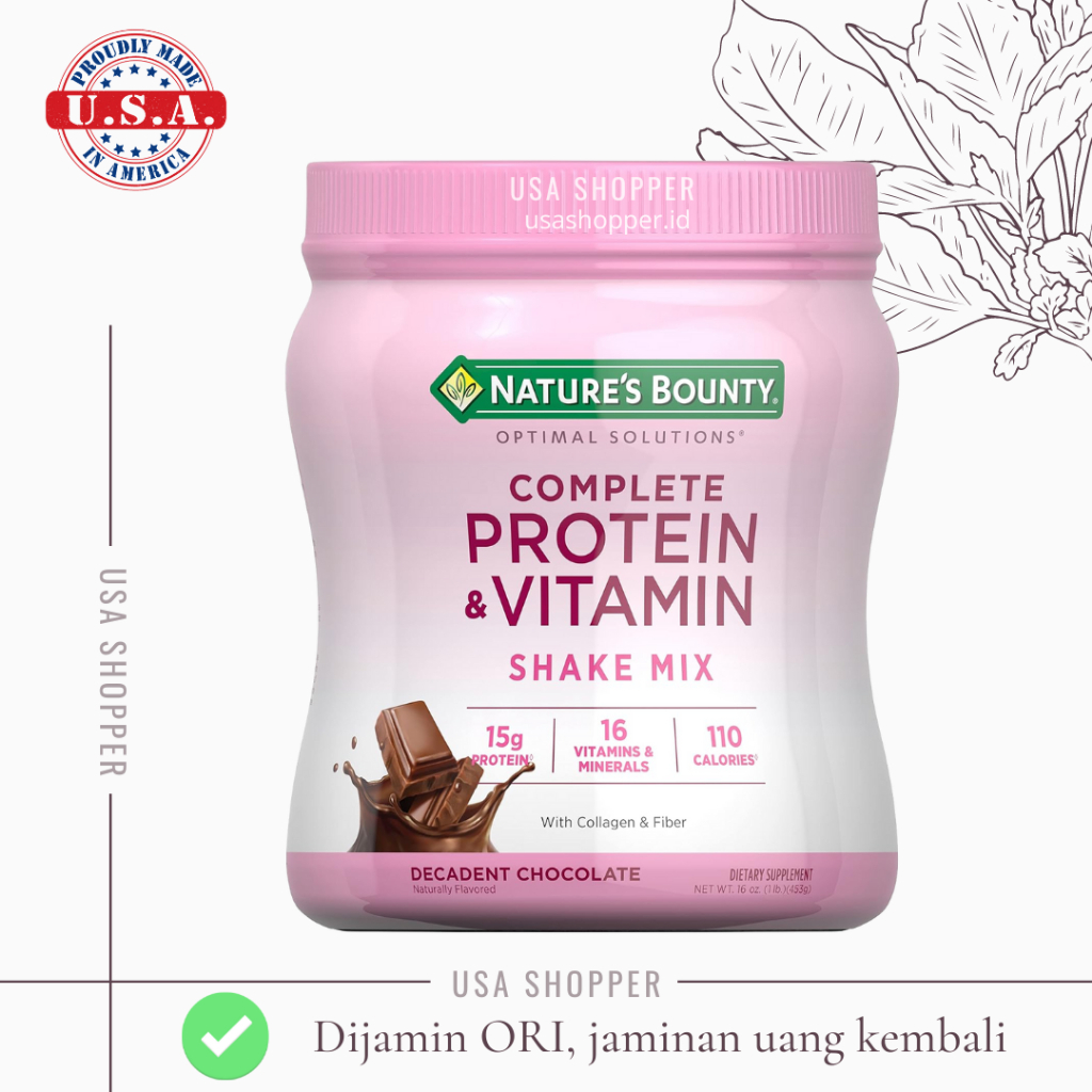 [ORI Usa] Nature's Bounty Complete Protein Shake Vitamin Mix 1lb ...