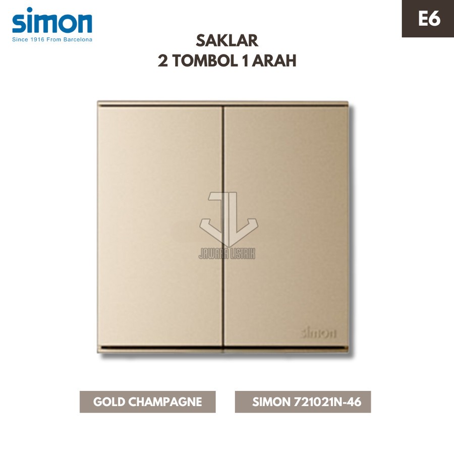Simon E6 721021N-46 2 GANG 1 WAY GOLD CHAMPAGNE SERIES SWITCH | Shopee ...