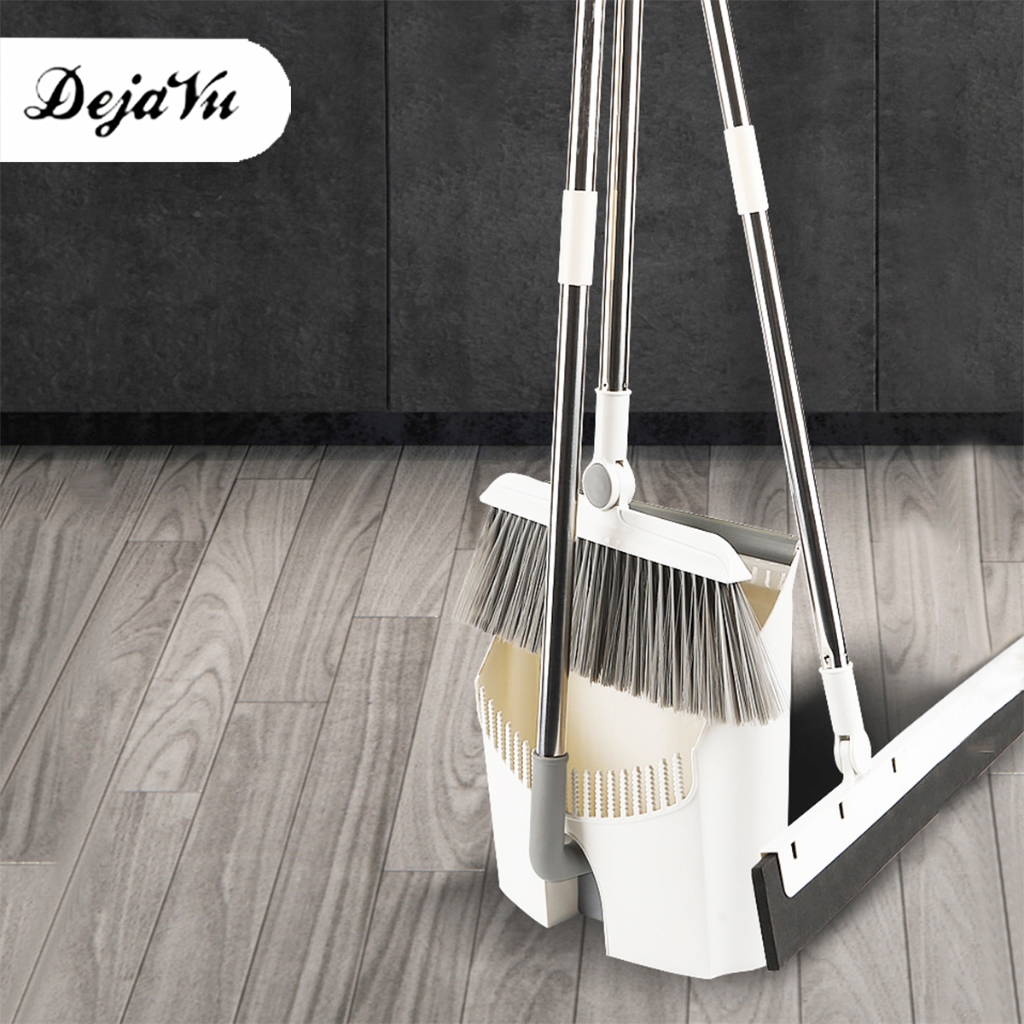 Dejavu Floor Cleaning Broom Set Dustpan Folding Broom Combination Broom ...