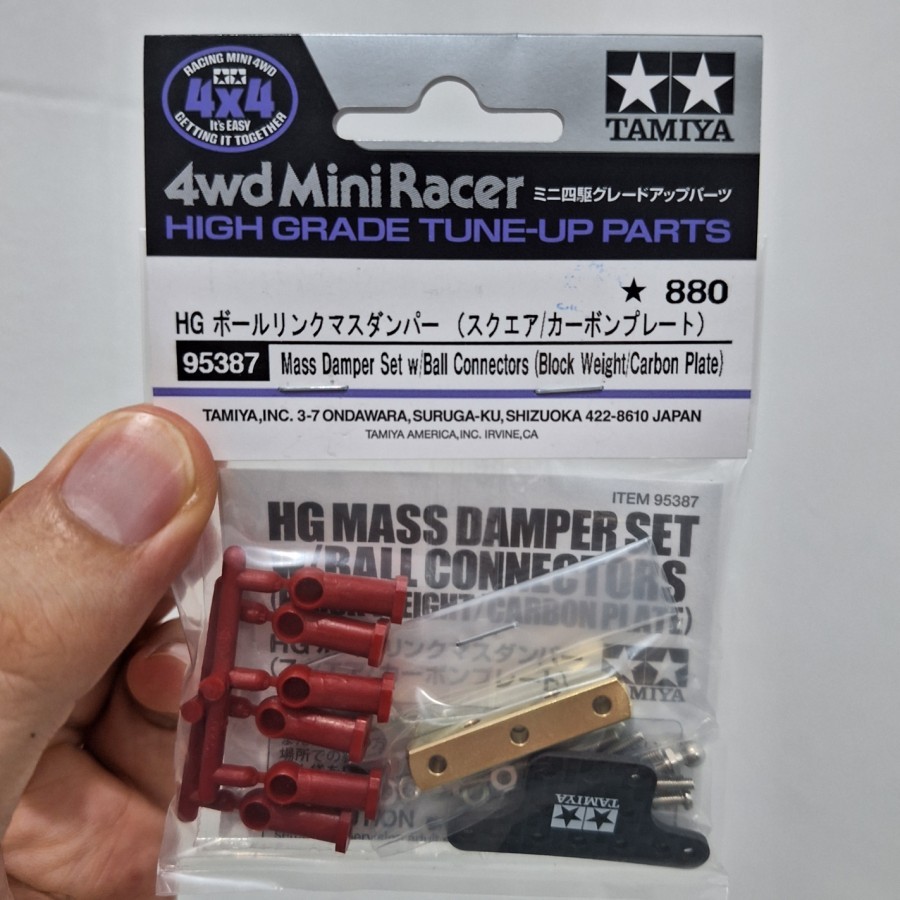 Tamiya 95387 Mass Damper Set w/ Ball Connectors (Block /Carbon Plate ...