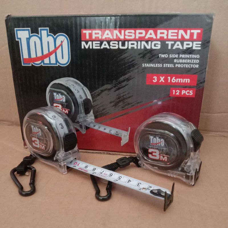 TOHO Meter 3 Meter Transparent Meter Roll 3m Measuring Tape 3 x 16mm ...