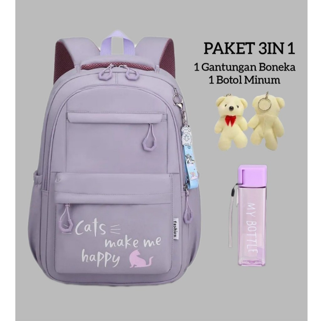 Teenage school bags, plain pastel colored backpacks, large capacity ...