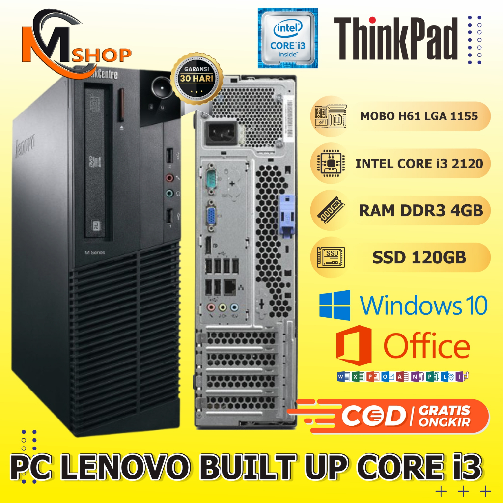 Pc Built Up Lenovo ThinkCentre M Series Build Up Core i3/i5 Gen 2 ...