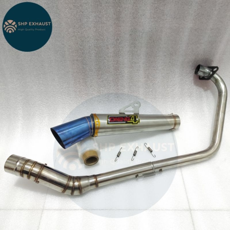 Big elbow Daeng sai4 51mm conical exhaust Pipe muffler open tmx 125 155 ...