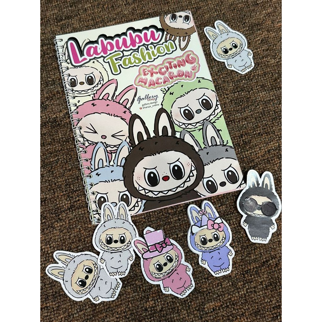 Labubu FASHION EXCITING MACARON CHILDREN'S EDUCATIVE TOY PAPERDOLL ...