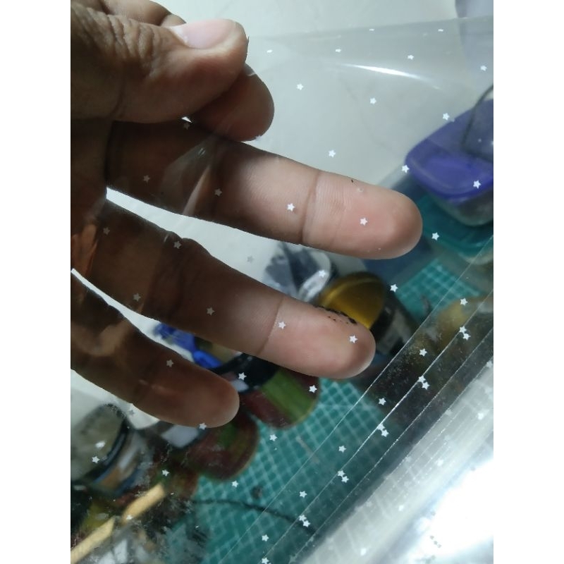 MICRON 5 sheets of plastic parcel motifs with thick spots measuring 40 ...