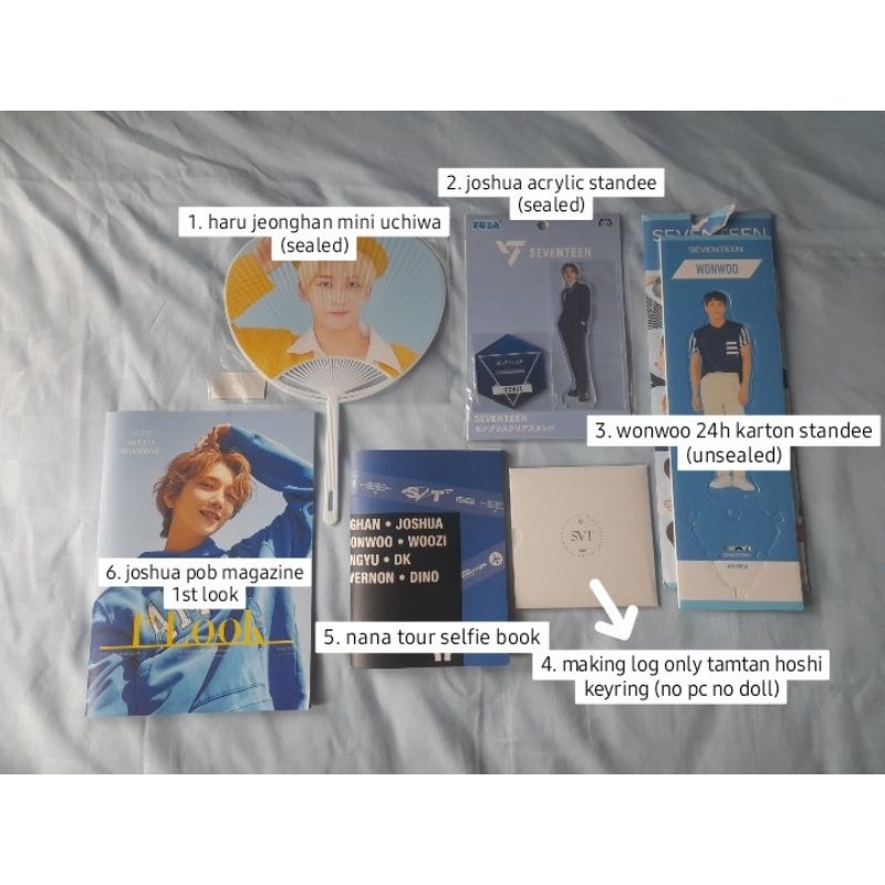Seventeen official merchandise joshua hoshi wonwoo jeonghan uchiwa mini ...