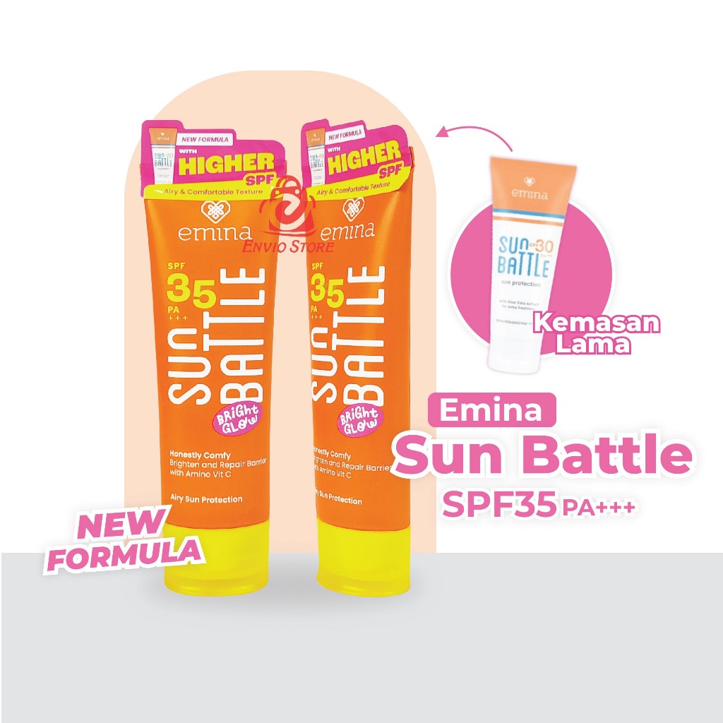 (NEW!) Emina SUN SCREEN NEW FORMULA SPF 35 + VIT C | Shopee Malaysia