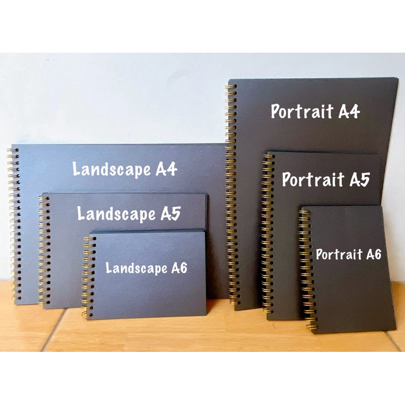 HITAM Scrapbook Black Landscape Portrait Photo Album A6 A5 B5 A4 ...