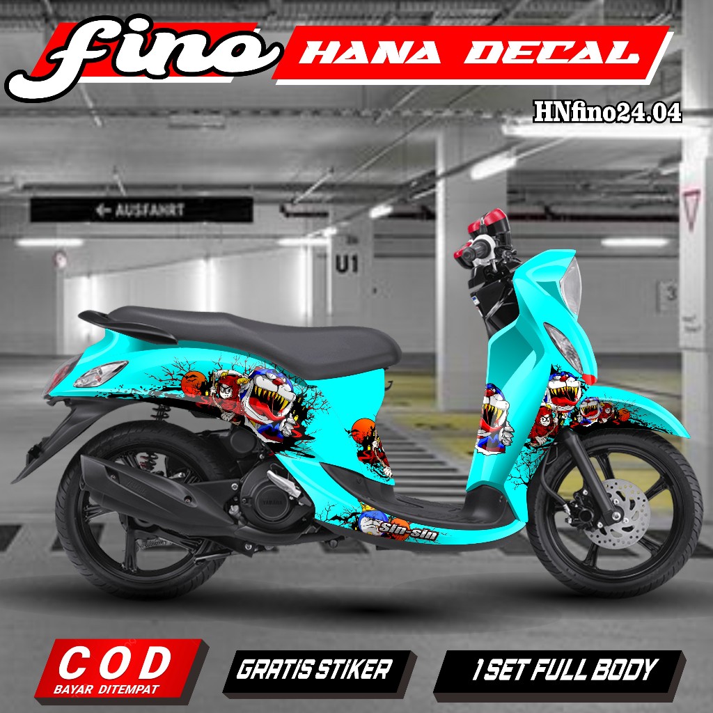 Decal Sticker Yamaha Fino Full body Sticker Dekal Motorcycle HANA ...