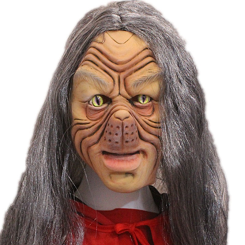 Horror Mask Cat Face Old Woman Joke Full Face Cosplay Halloween ...