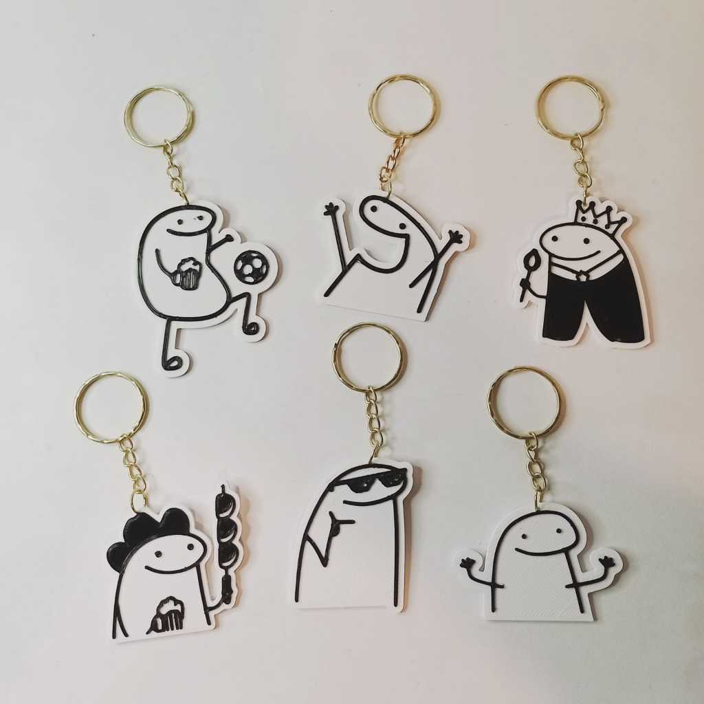 GANTUNGAN Forrk Keychain Meme Memes Cute Keychain (All Includes Chain ...