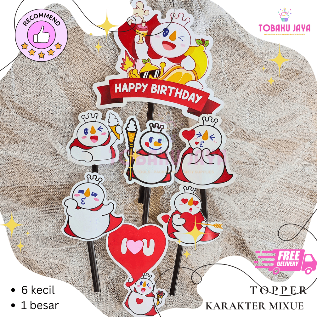 Birthday Cake Character Topper/ Birthday Cake Topper/ HBD Cake Topper ...