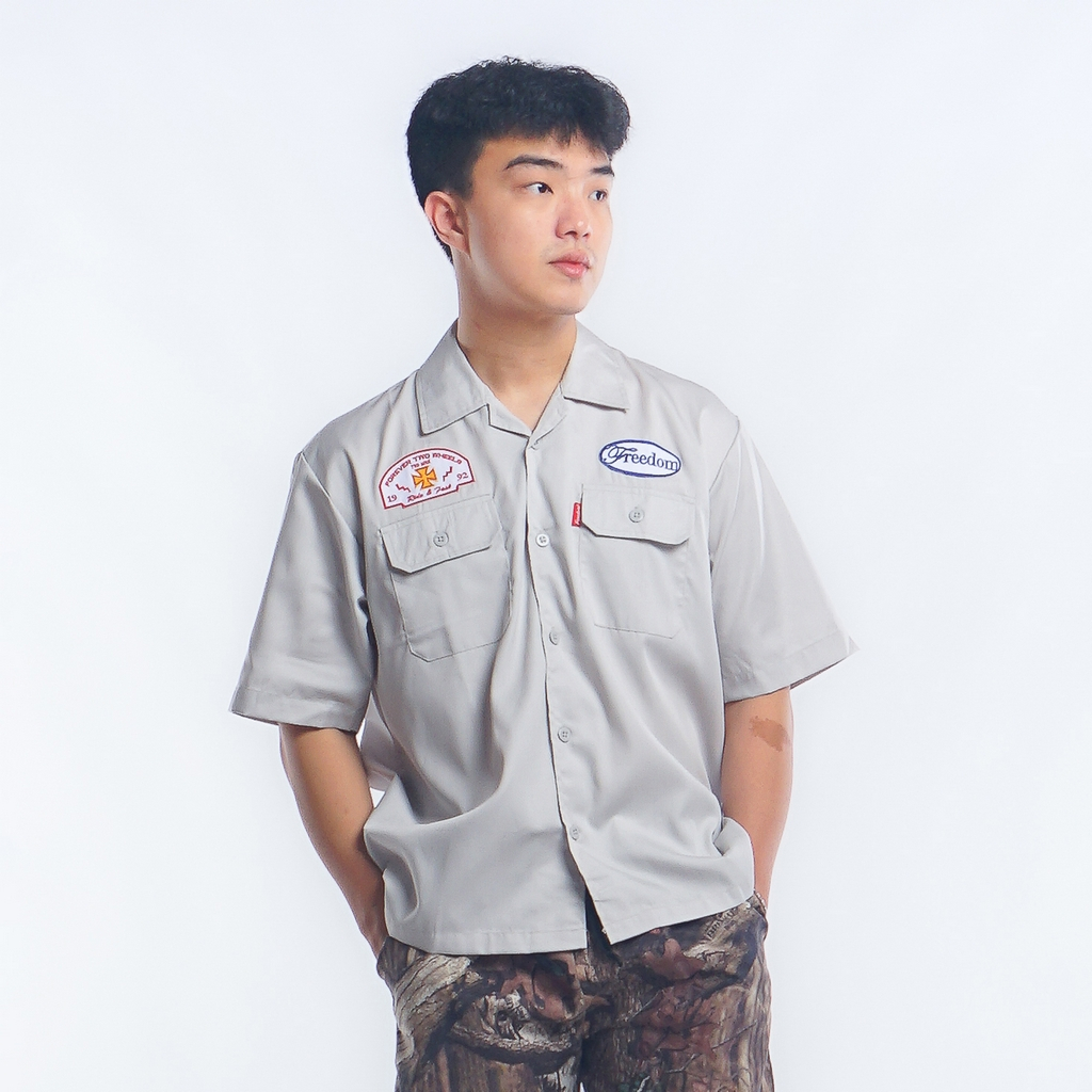KEMEJA FRDM Streetwear Workshirt FREEDOM Work Shirt | Shopee Malaysia