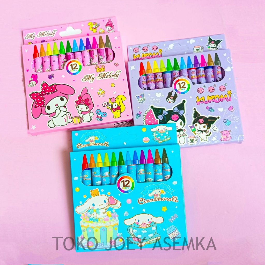 Crayon SANRIO OIL PASTEL CONTENTS 12 PCS COLOR COLOR CRAYON CHINESE ...