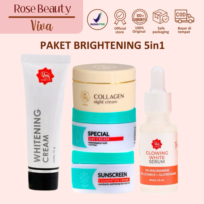 HITAM Viva Package Brightening Anti Black Spots 5in1 - Viva Whitening ...