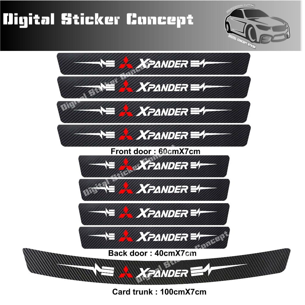 Carbon 3D Car MITSUBISHI XPANDER STICKER CARBON 3D Step BUMPER Car ...