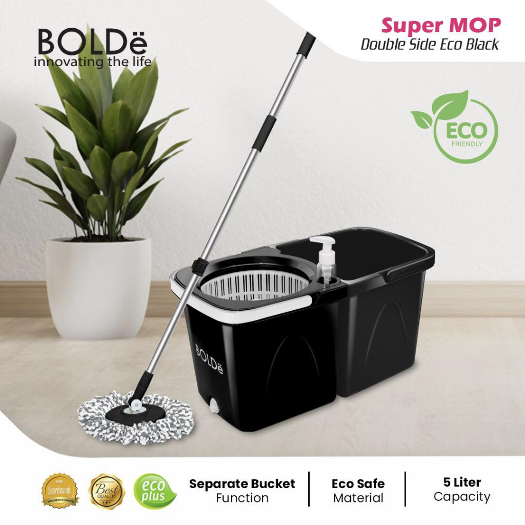 Bolde Super Mop Double Side Eco Black Edition (Automatic Mop) | Shopee ...