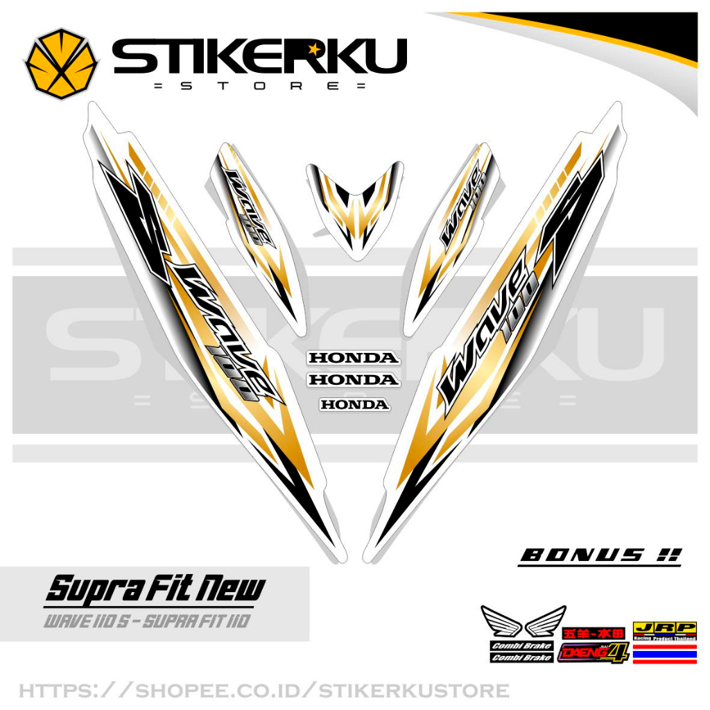 Striping SUPRA FIT NEW MOTIF 40/STOCK DECAL WAVE 100s/STICKER/STICKER ...