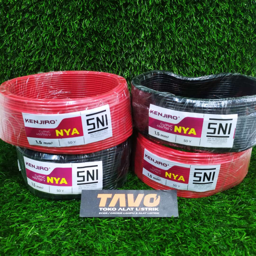 Nya Kenjiro Single Wire Electrical Cable 1.5mm Pure Copper SNI | Shopee ...