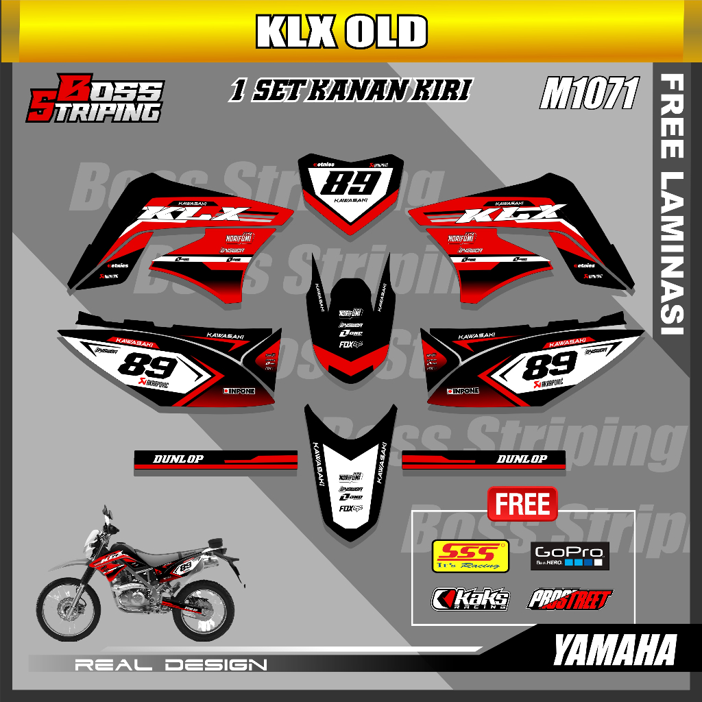 Striping Decal Klx S Klx L Klx Lama Klx Old Sticker Motorcycle Klx 150s ...