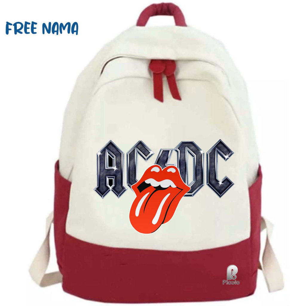 Acdc HIGH VOLTAGE UNISEX School Children's BACKPACK BACKPACK (FREE Name ...
