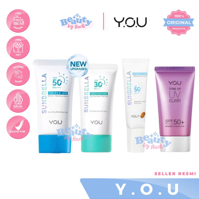 Y.O.U Beautyby.nads | You SUNSCREEN SPF 50 PA+++ SPF 30 PA+++ TONE UP ...