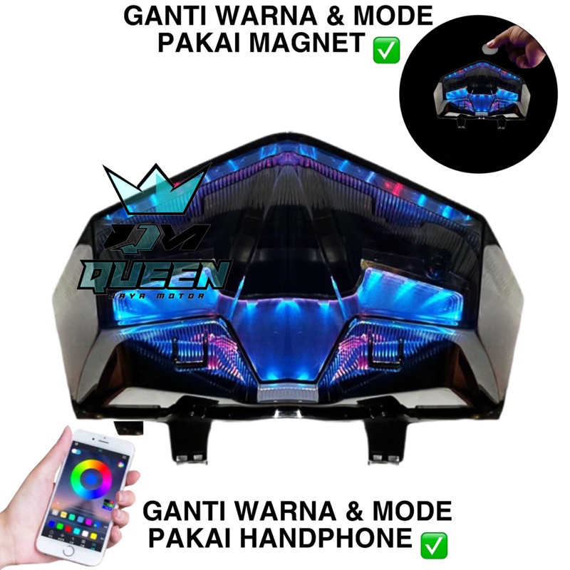 Stop Lamp Vario 125/150 New Led Multicolor RGB Running Hp/Magnet ...