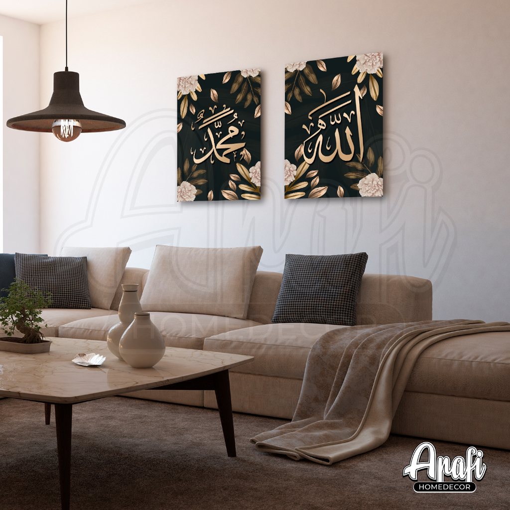 HIASAN DINDING Allah-muhammad Calligraphy Wall Hanging (Wall Decor ...