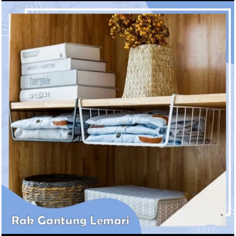 Hanging Rack Kitchen Wardrobe Book Hambalan Cabinet Basket Table ...