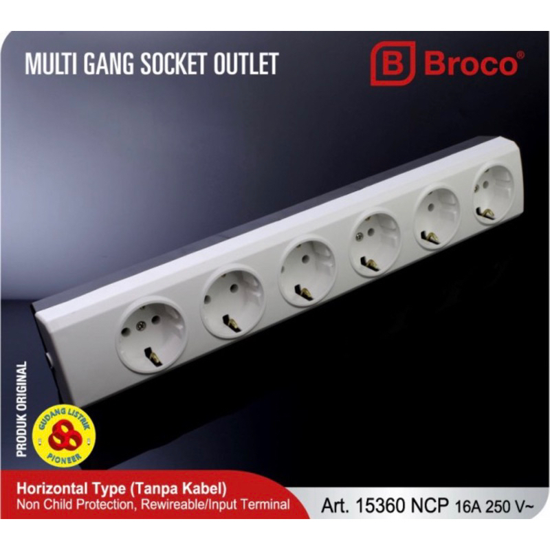 Broco socket 5 holes 6 holes non CP -15360 without cable | Shopee Malaysia