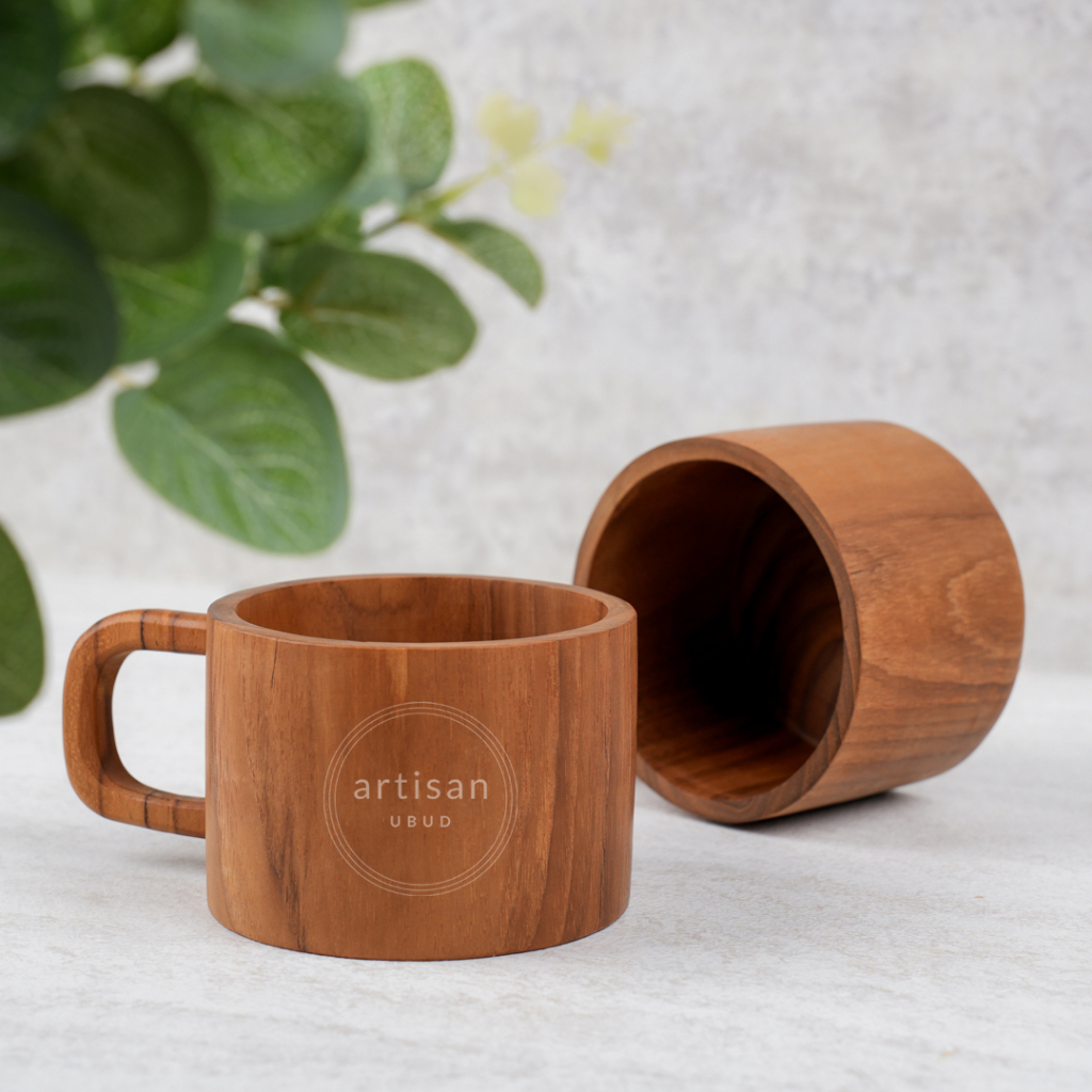 KAYU Dafina - Teak Wood Glass/Teak Wood Cup/Teak Wood Mug Finishing ...