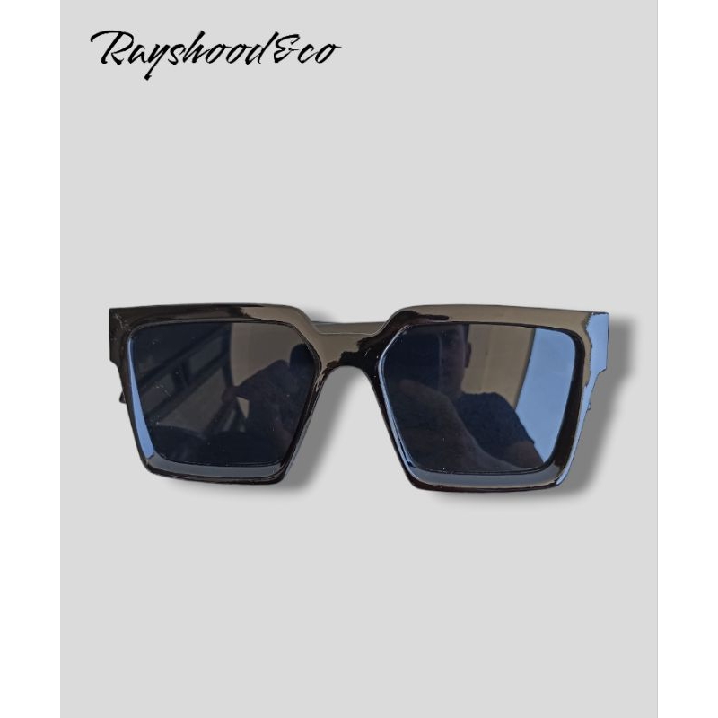 Korean square glasses, large thick frame, the latest stylish square ...