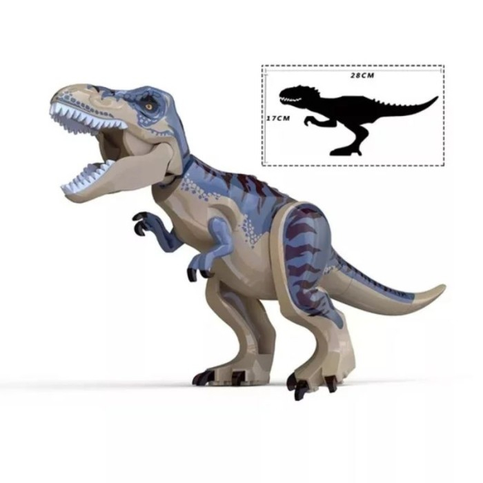 Gray Trex T-Rex Tyranosaurus Gray Dinosaur Brick Toy | Shopee Malaysia