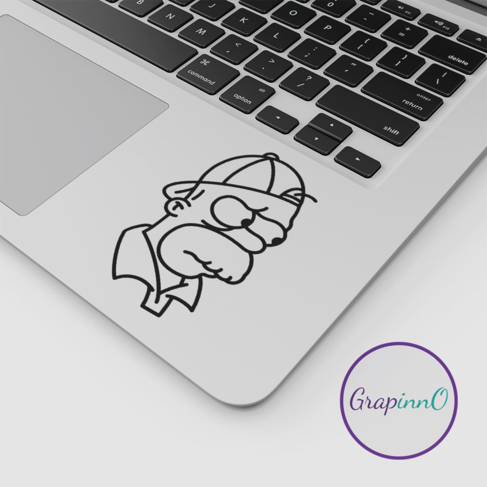 Homer Simpson Stickers The Simpsons Decal Rest Palm Laptop Macbook ...
