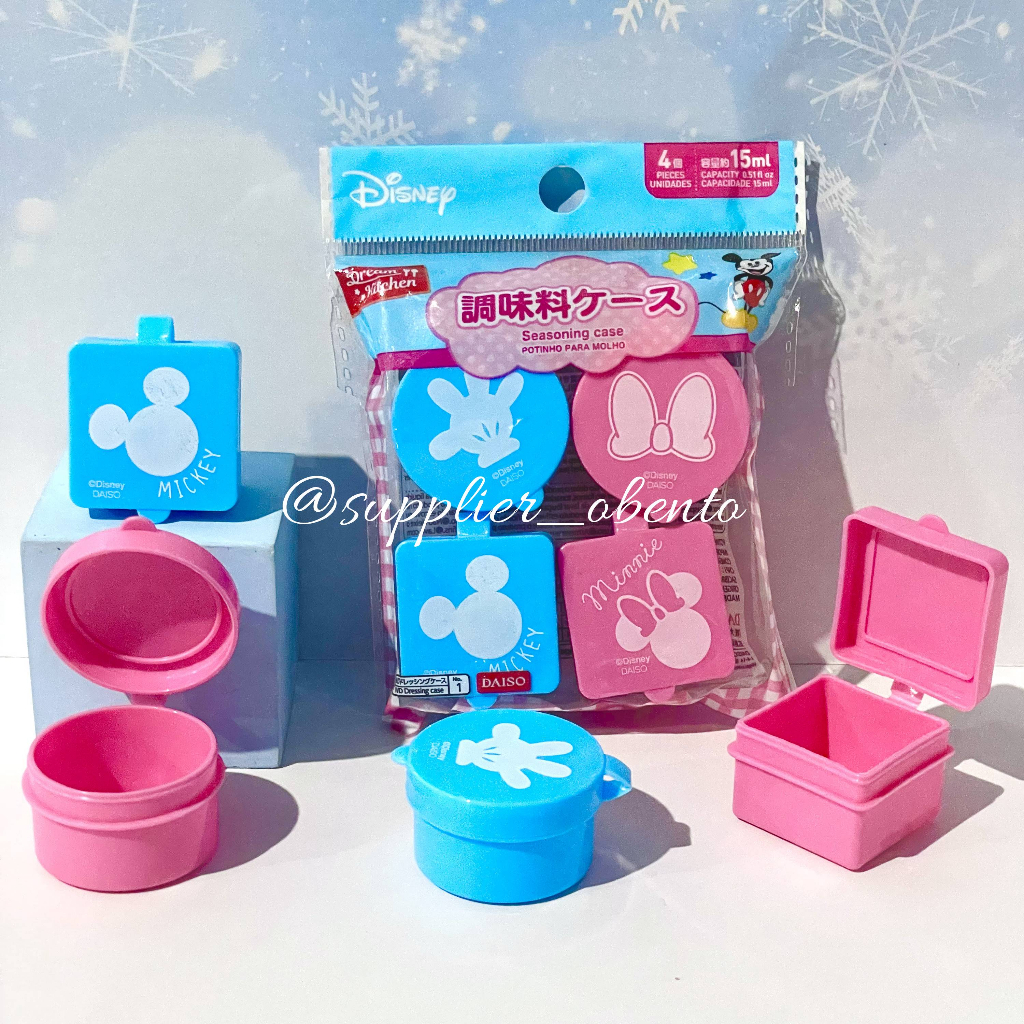 [Daiso] Mini Cup Mayonnaise Mickey Minnie Sauce Cup Disney - Mayo Bento ...