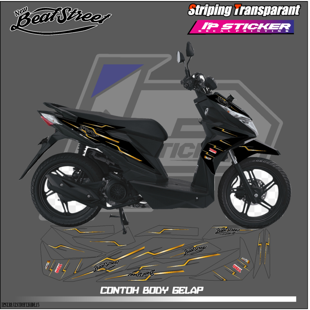 BEAT STREET STRIPING STICKERS- HONDA MOTORCYCLE STRIPING STICKERS BEAT ...