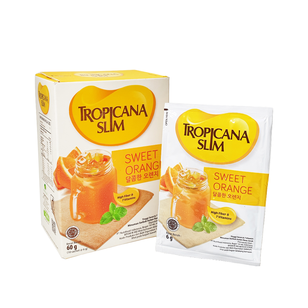 Tropicana Slim Sweet Orange BOX - Net 60 gr (Isi 10 bks x 6gr) | Shopee ...