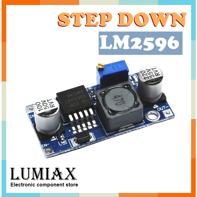 Lm2596 adjustable DC-DC step down module ultra compact input 3-40V out ...