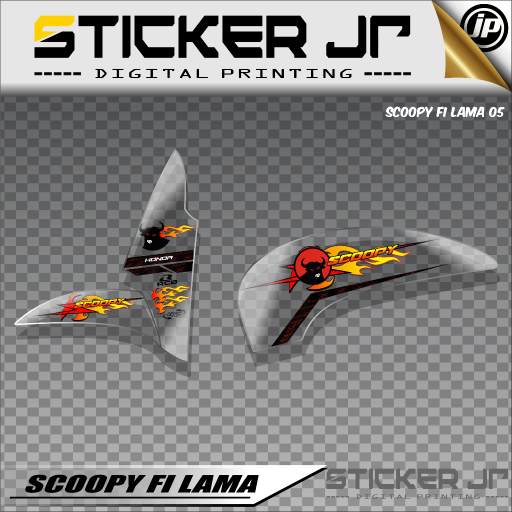 Sticker Decal Striping Transparent Honda Fi Lama Motorcycle Accessories ...