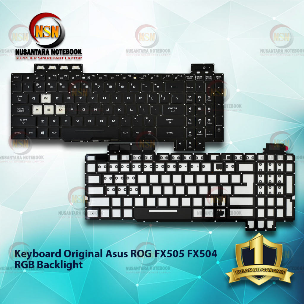 Original Laptop Keyboard ASUS ROG FX 505 FX 504 RGB Backlight (Black ...