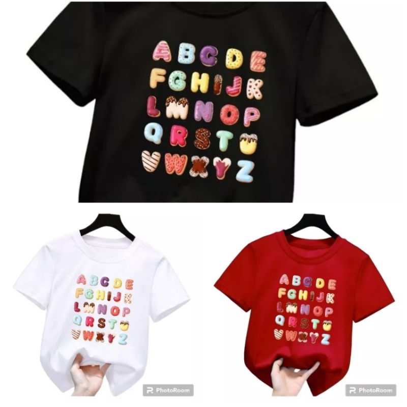 Unisex Children's T-Shirt alphabet Letters/abc Letters For Ages 2-10 ...