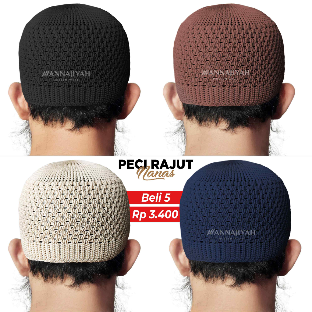 Pineapple Knitted Cap for Adults and Teenagers, suitable for Hajj and ...