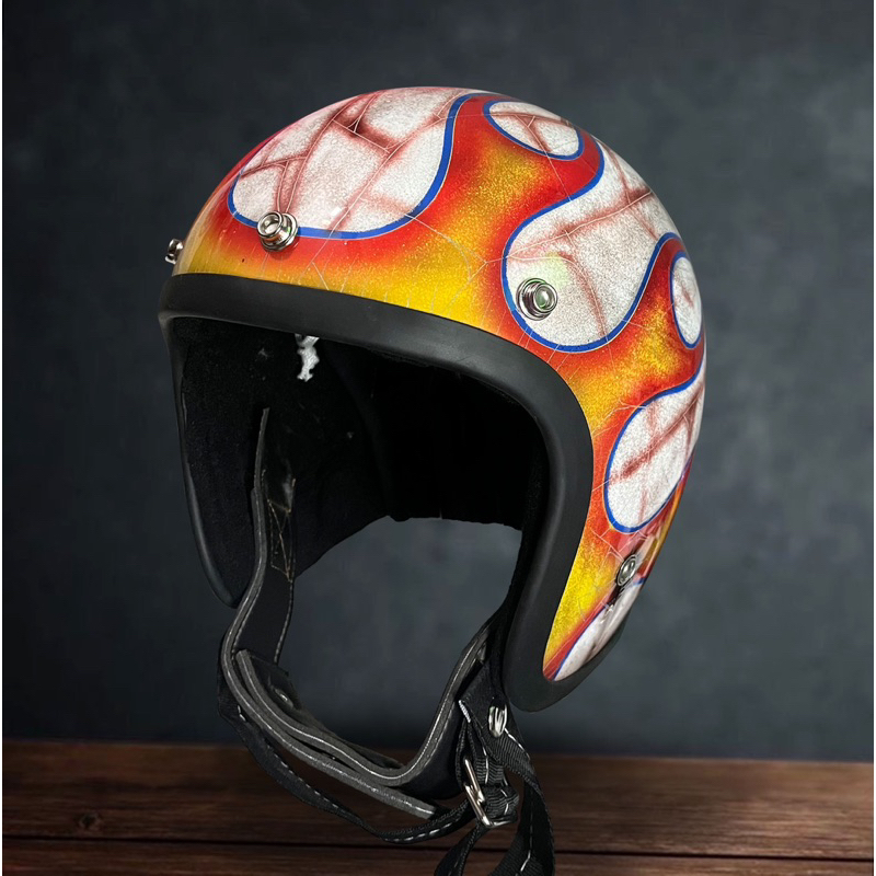 Slimhead 500TX Patina Flame Series - slim helmet, vespa helmet, chopper ...