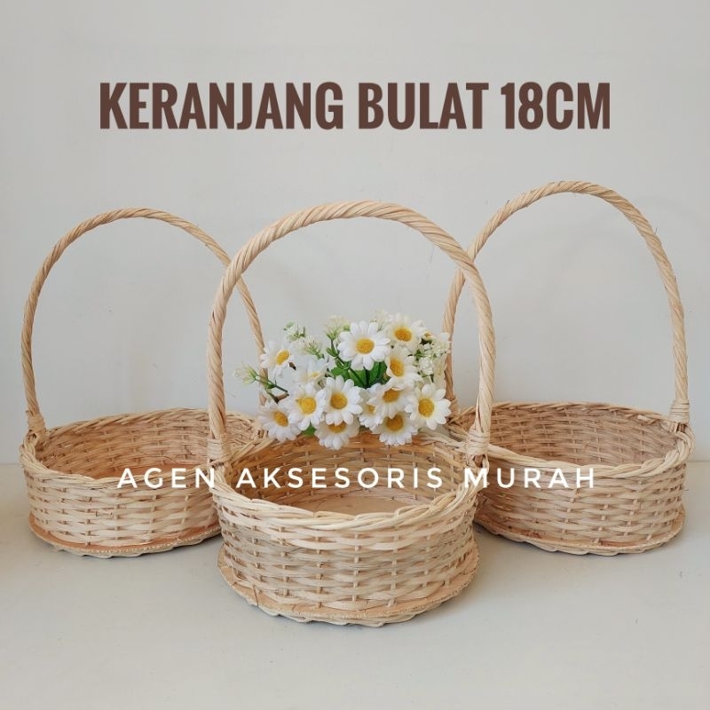 Rattan Basket - Round Basket with Coarse Stems D-20cm | Shopee Malaysia